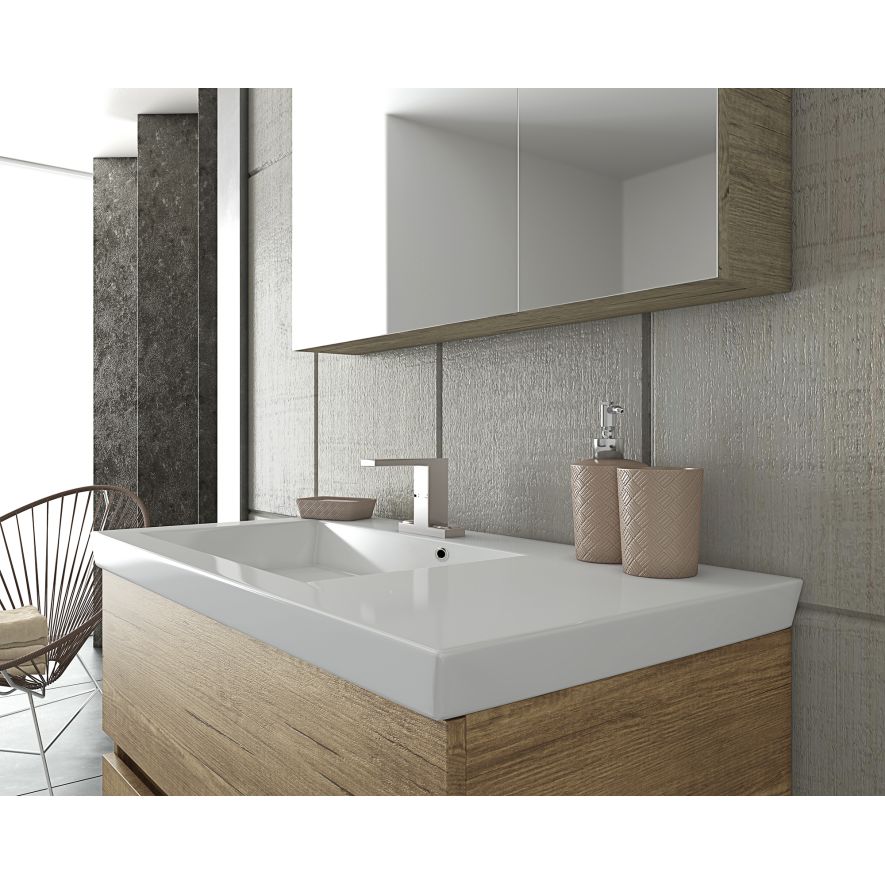 ΕΠΙΠΛΟ ΜΠΑΝΙΟΥ SET ΜΕ ΝΙΠΤΗΡΑ ΚΑΙ ΚΑΘΡΕΠΤΗ Drop Luxus 100 PL Wood 100 ...